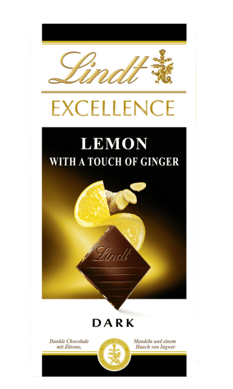 Lindt Excellence Lemon Ginger citromos-gyömbéres étcsokoládé 100g ...